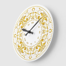 Gold Ornate Medallion - Clock | Zazzle