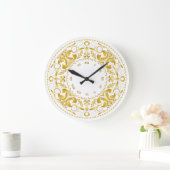 Gold Ornate Medallion - Clock | Zazzle
