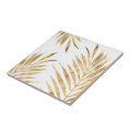 Gold Palm Fronds Ceramic Tile | Zazzle