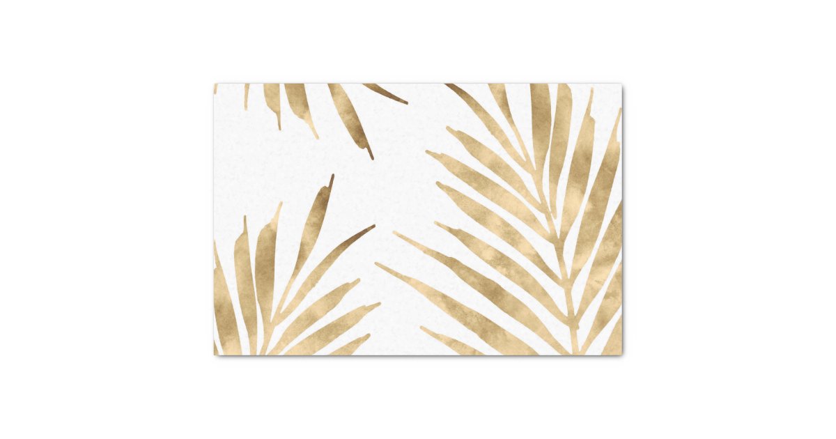 Gold Palm Fronds Tissue Paper | Zazzle
