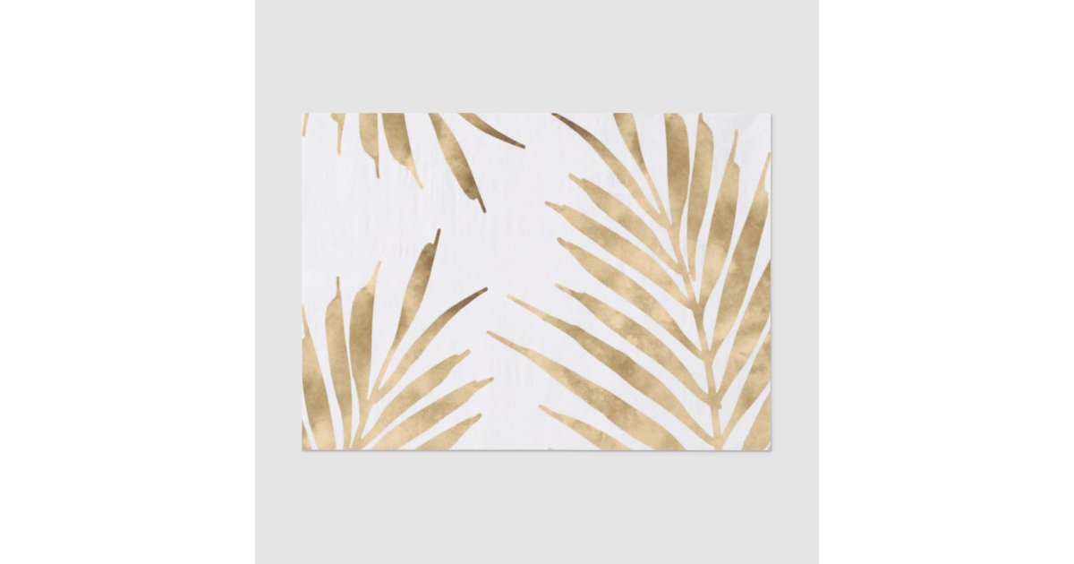 Gold Palm Fronds Tissue Paper | Zazzle