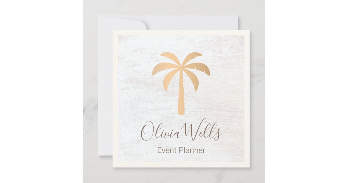 Gold Palm Tree Gift Certificate | Zazzle