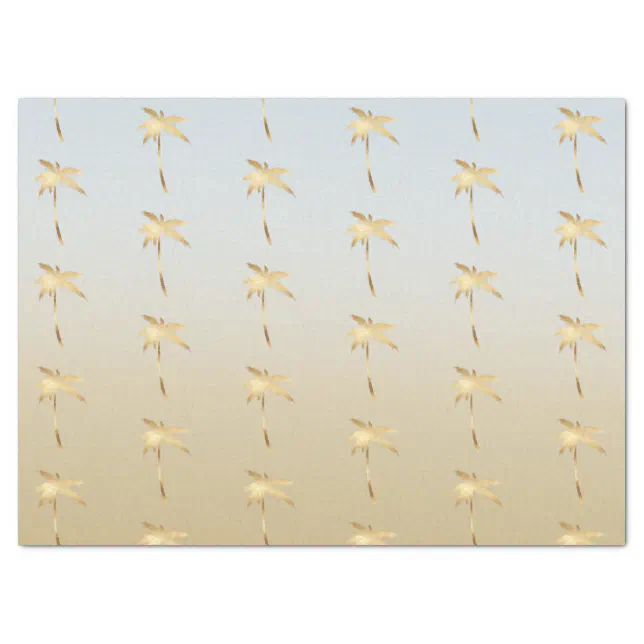 Gold Palm Tree Ombre Tissue Paper | Zazzle