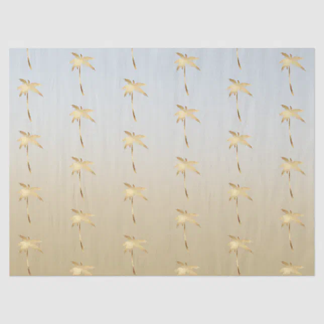 Gold Palm Tree Ombre Tissue Paper | Zazzle