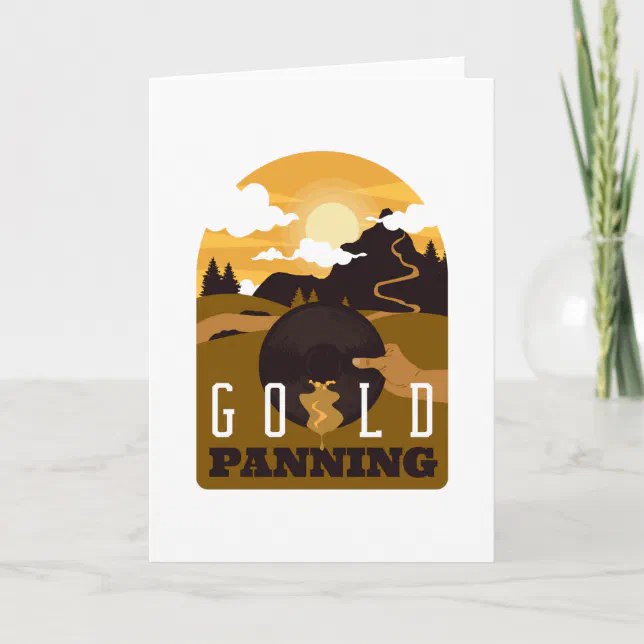 Gold Panning Card | Zazzle
