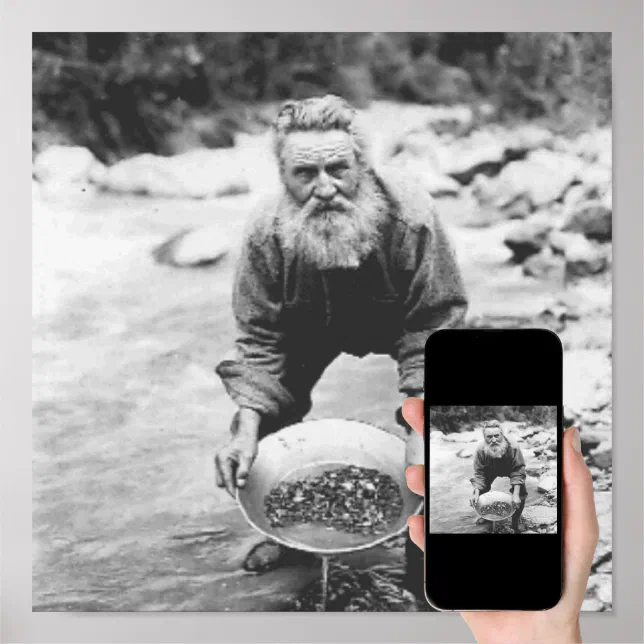 Gold Panning Poster | Zazzle