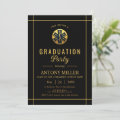 Gold paramedic EMT Class Of 2026 black graduation Invitation | Zazzle