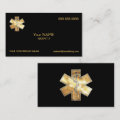 Gold Paramedic EMT EMS Business Card | Zazzle