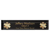 Gold Paramedic EMT EMS Name Plate | Zazzle