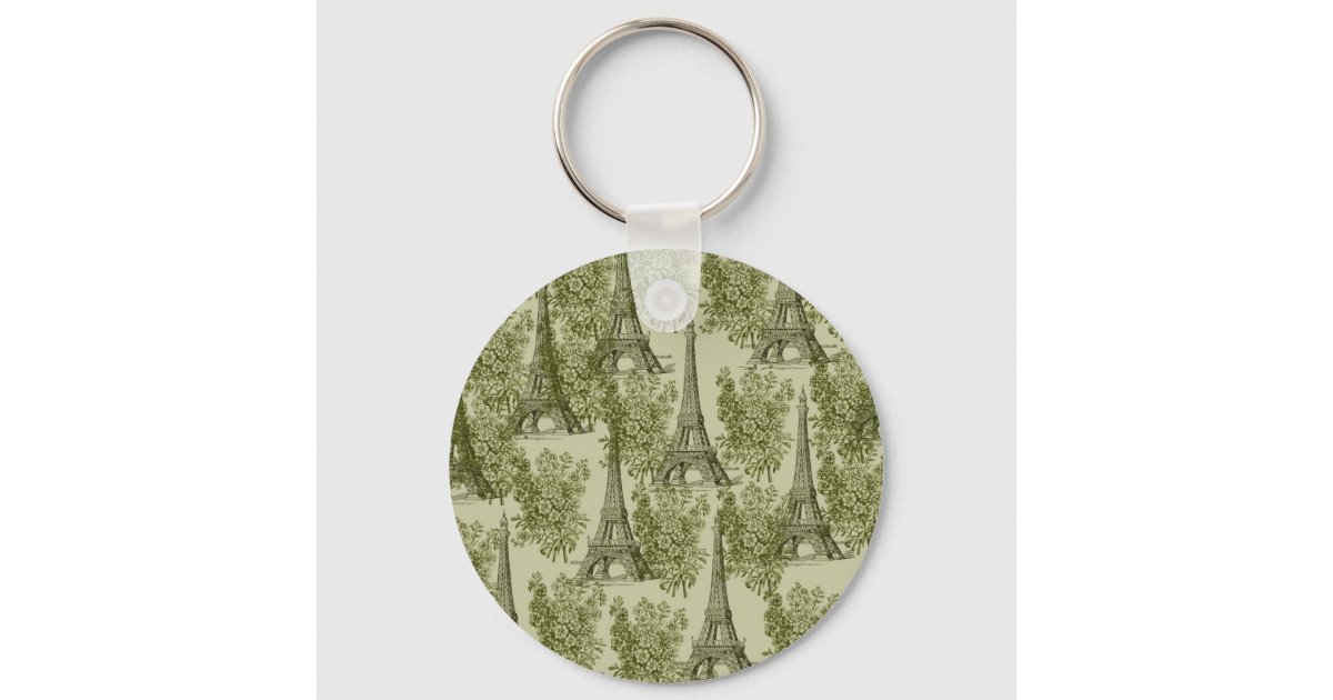 Gold Paris Keychain | Zazzle