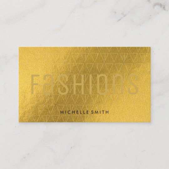 Gold Pattern | Gold Fashions Business Card | Zazzle.com