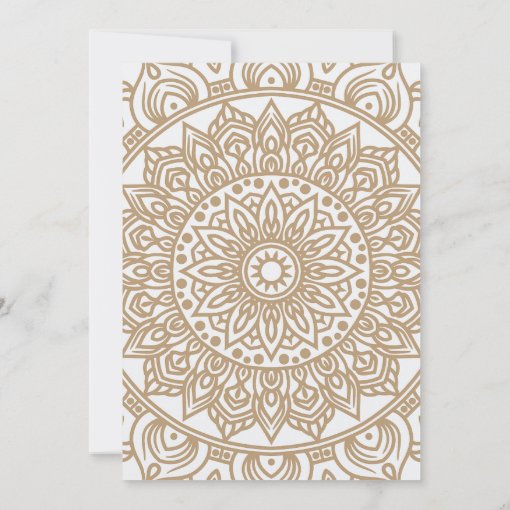 gold pattern nikah muslim wedding invitation | Zazzle