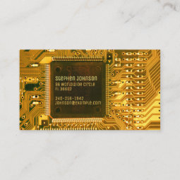 Gold PCB, Printed Circuit - Technology Engineering Business Card | Zazzle