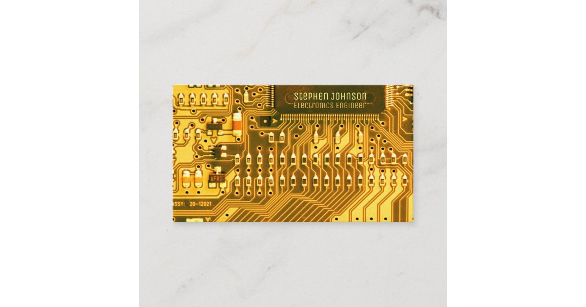 Gold PCB, Printed Circuit - Technology Engineering Business Card ...