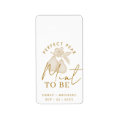 Gold Perfect Pear "Mint to Be" Wedding Favor Label | Zazzle