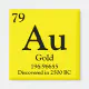 Gold Periodic Table Magnet | Zazzle
