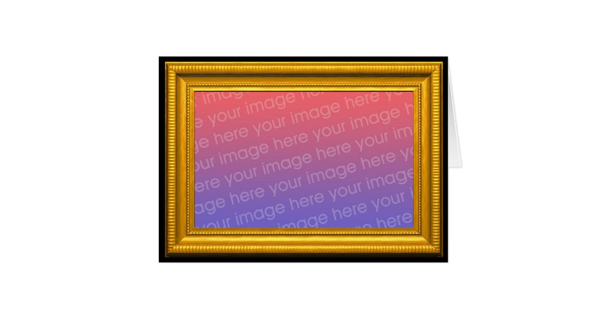 Gold Picture Frame Template | Zazzle