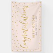 Gold & Pink | Congratulations Party, Event Banner | Zazzle