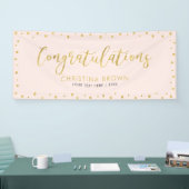 Gold & Pink | Congratulations Party, Event Banner | Zazzle