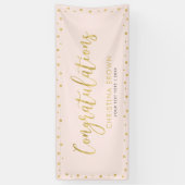 Gold & Pink | Congratulations Party, Event Banner | Zazzle