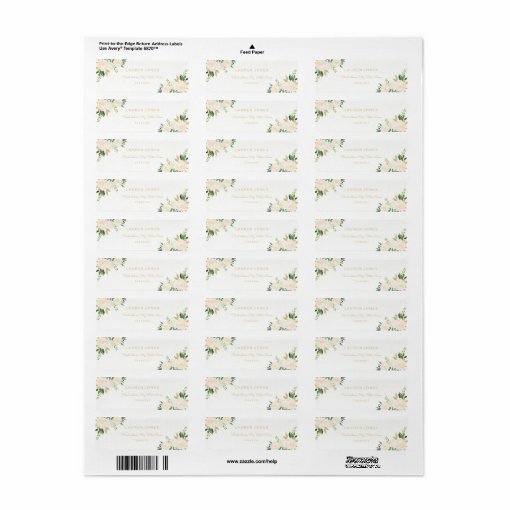 Gold Pink Floral Elegant Address Label | Zazzle