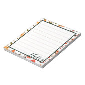 Gold Pink & Forest Green Calligraphy Elegant Lined Notepad | Zazzle