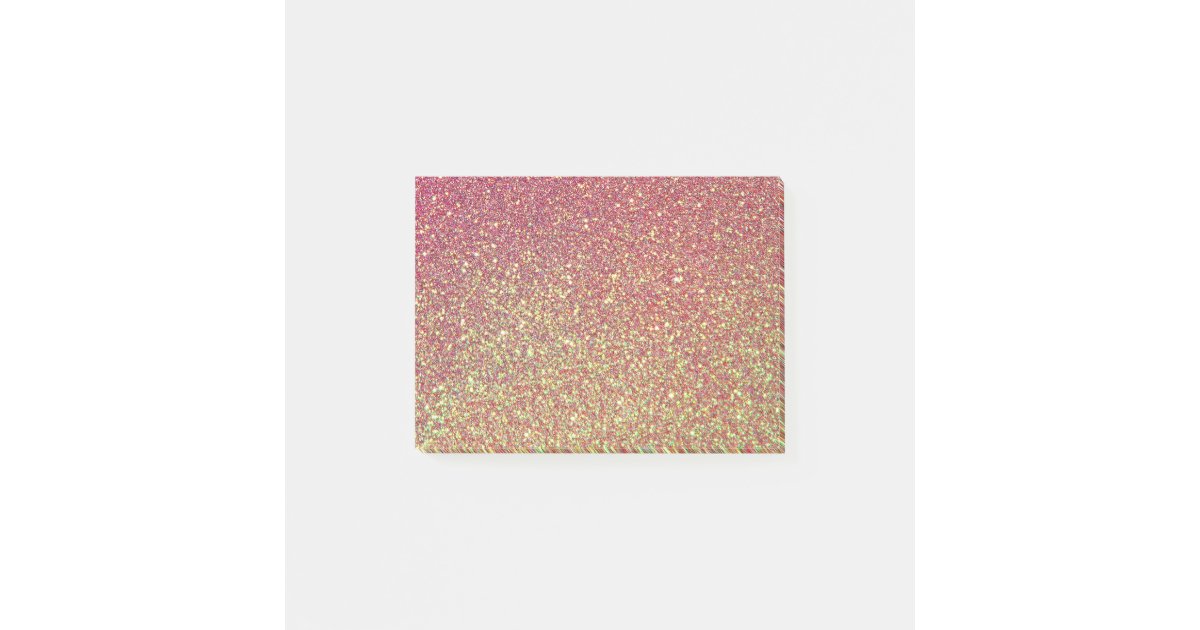 Gold Pink Glitter Texture Post-it Notes | Zazzle