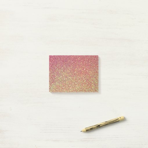 Gold Pink Glitter Texture Post-it Notes | Zazzle