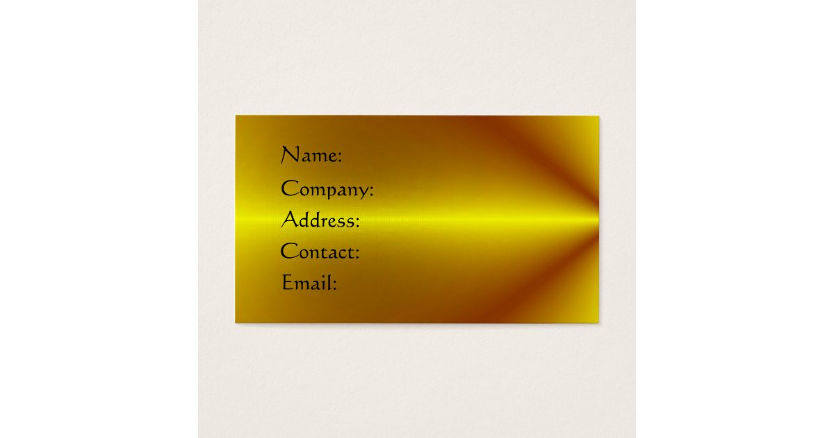 Gold Plated Business Card | Zazzle.com