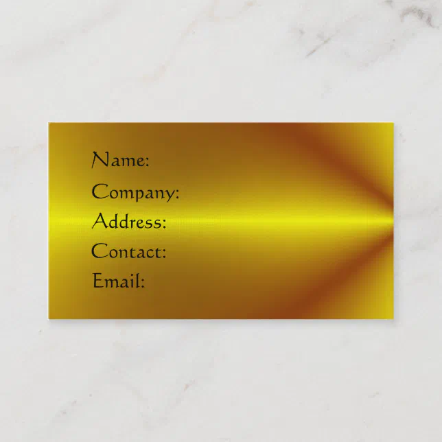 Gold Plated Business Card | Zazzle