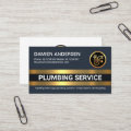 Gold Plumbing Border Plumber Business Card | Zazzle