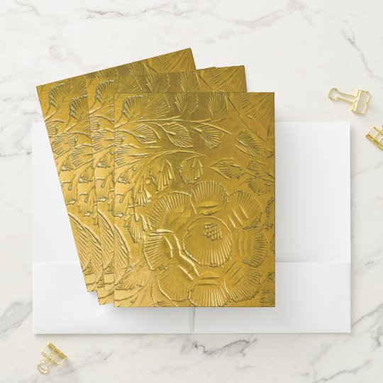Gold Pocket Folder | Zazzle.com