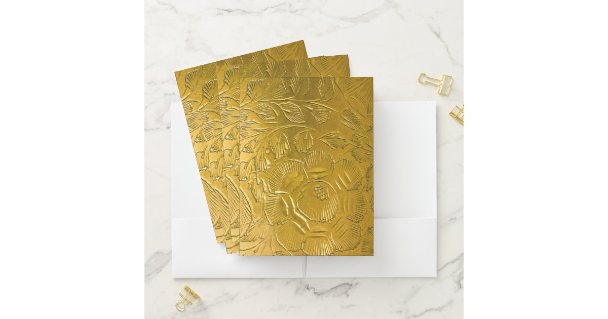Gold Pocket Folder | Zazzle