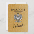 Gold Poland Passport Wedding Invitation | Zazzle
