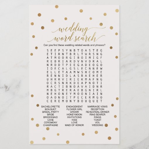 Gold Polka Dots "He Said She Said" Game | Zazzle