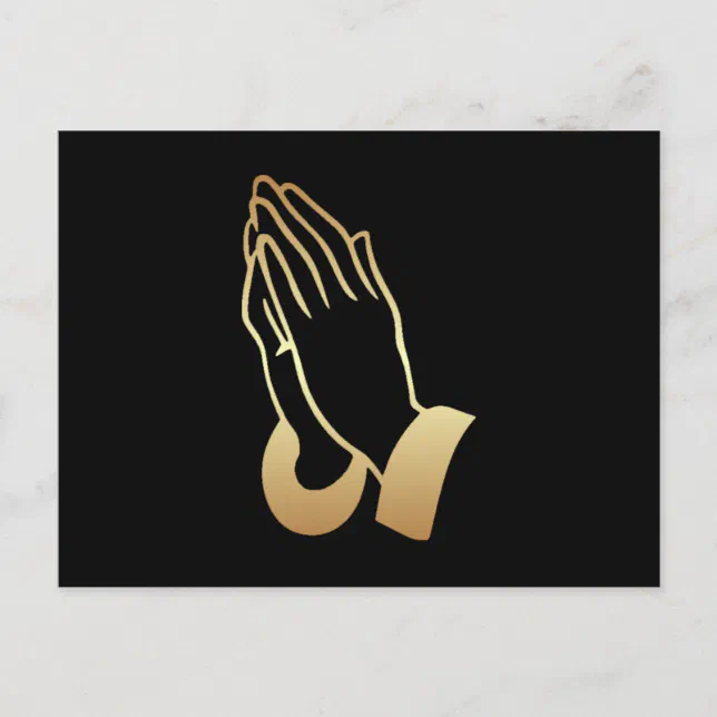Gold Praying Hands Postcard | Zazzle