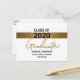 Gold print Class of 2020 Graduation announcement Postcard | Zazzle
