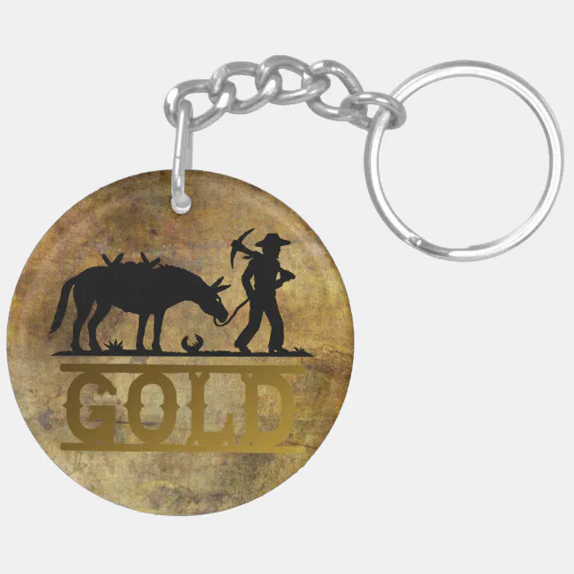 Gold Prospector. Keychain | Zazzle