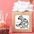 Gold Prospector Square Sticker | Zazzle