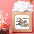Gold Prospector Square Sticker | Zazzle