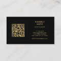 Gold purple amethyst gemstone QR code professional Business Card | Zazzle