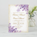 Gold Purple Violet Lavender Islamic Muslim Wedding Invitation | Zazzle