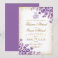 Gold Purple Violet Lavender Islamic Muslim Wedding Invitation | Zazzle