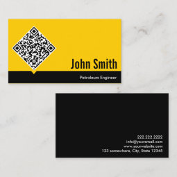 Gold QR Code Petroleum Engineer Business Card | Zazzle