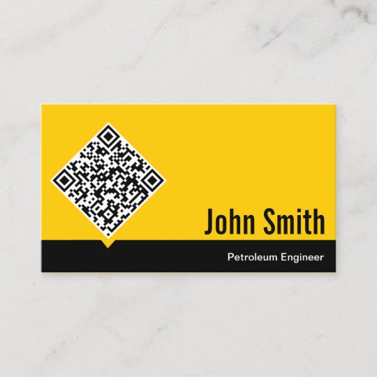 Gold QR Code Petroleum Engineer Business Card | Zazzle.com