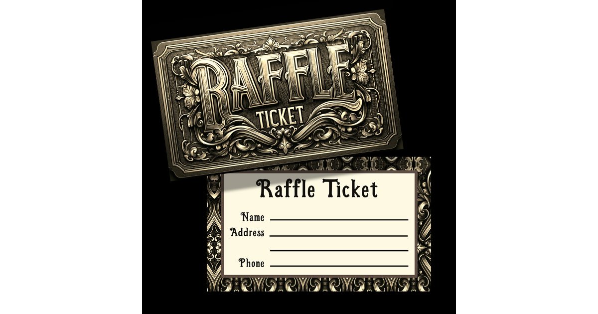 Gold Raffle Ticket | Zazzle
