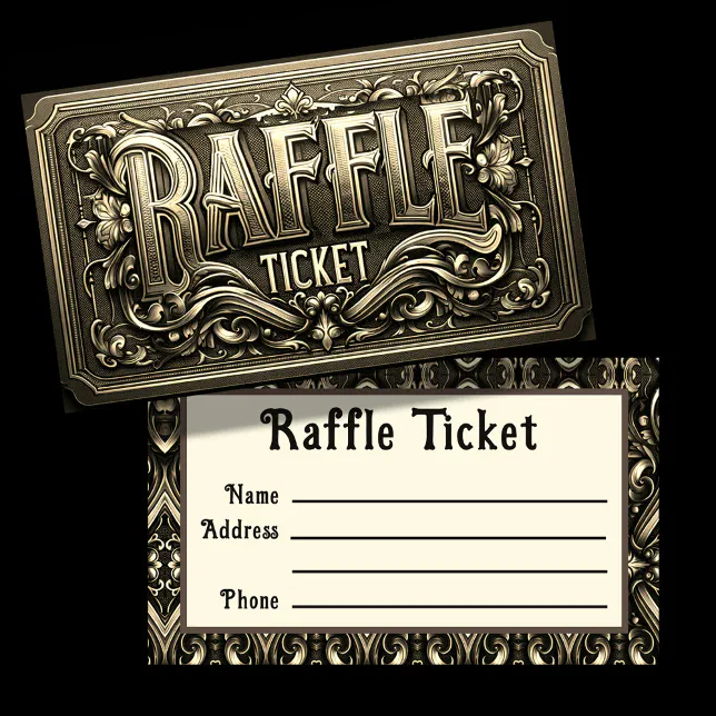 Gold Raffle Ticket | Zazzle