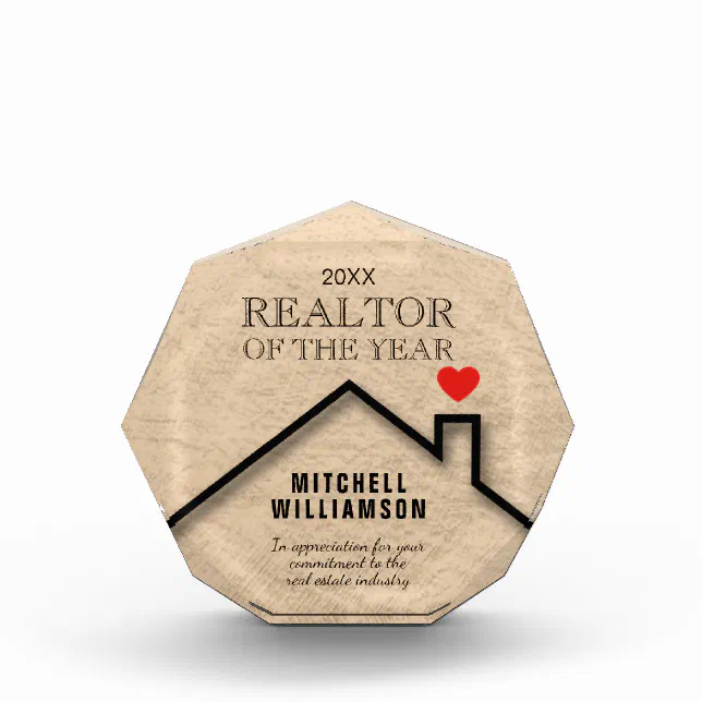 Gold Realtor Acrylic Award | Zazzle