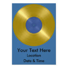 Gold Record Vinyl 45 Birthday Party Invitation | Zazzle.com