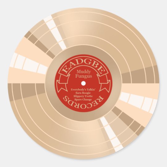 Gold Record Classic Round Sticker | Zazzle.com
